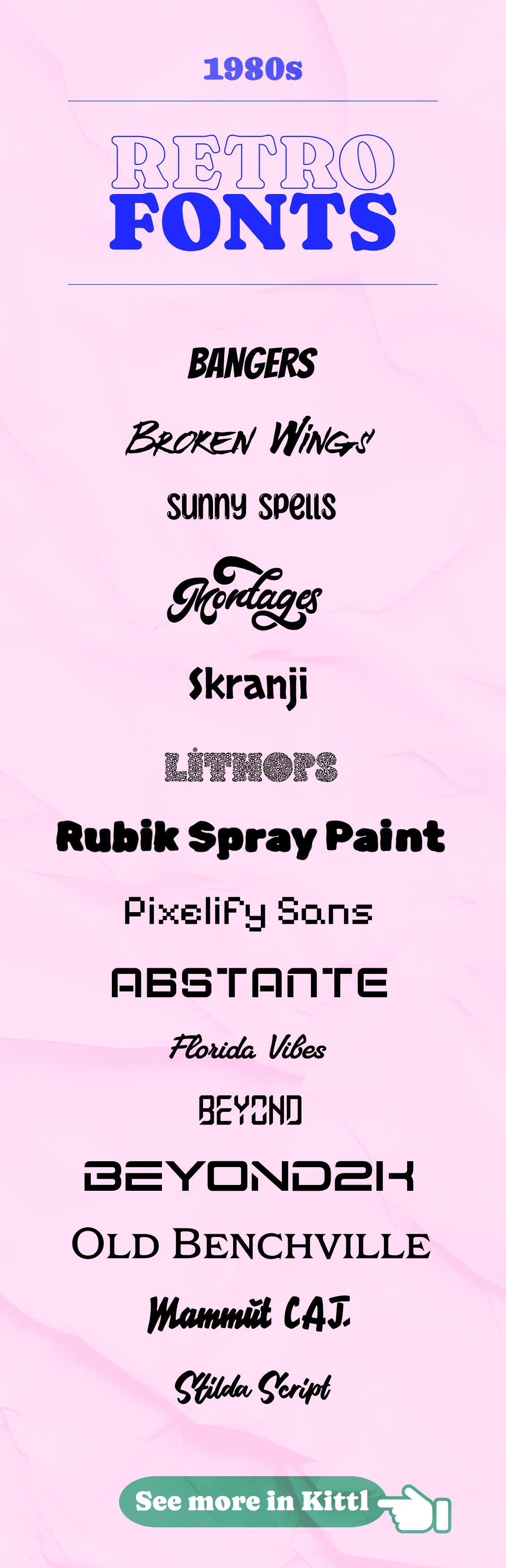 Never miss 75 Retro Fonts: From '50s to '90s - Kittl Blog: Your ...