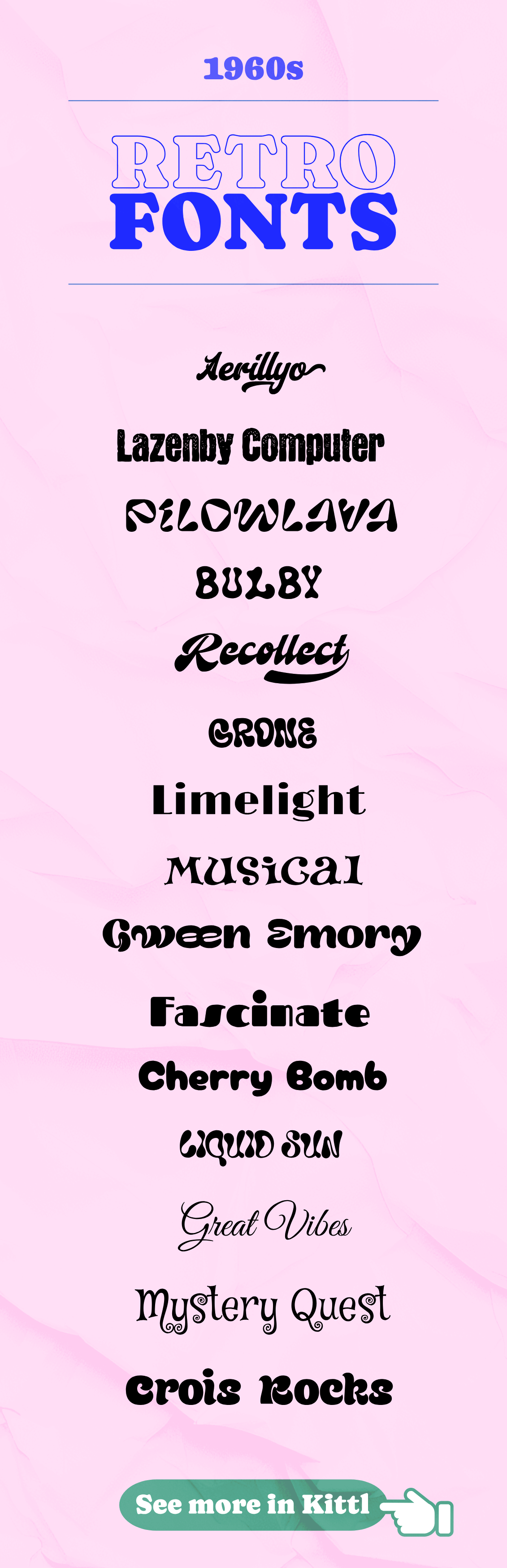 Never miss 75 Retro Fonts: From '50s to '90s - Kittl Blog: Your ...