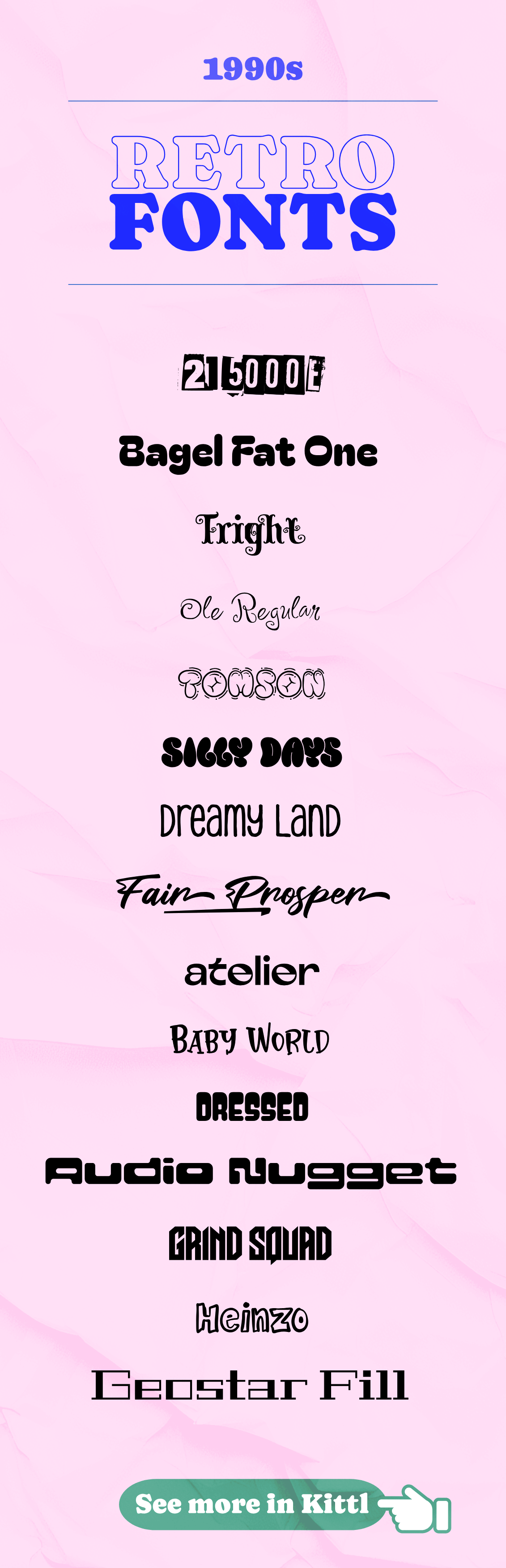 Never miss 75 Retro Fonts: From '50s to '90s - Kittl Blog: Your ...