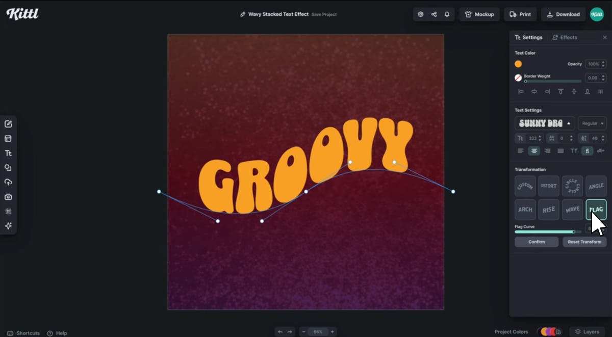 Generate retro wavy stacked text: A how-to guide - Kittl Blog: Your ...