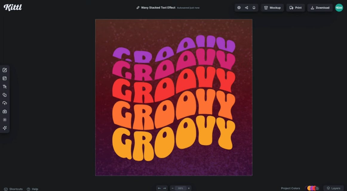 Generate retro wavy stacked text: A how-to guide - Kittl Blog: Your Ultimate Guide to Graphic Design