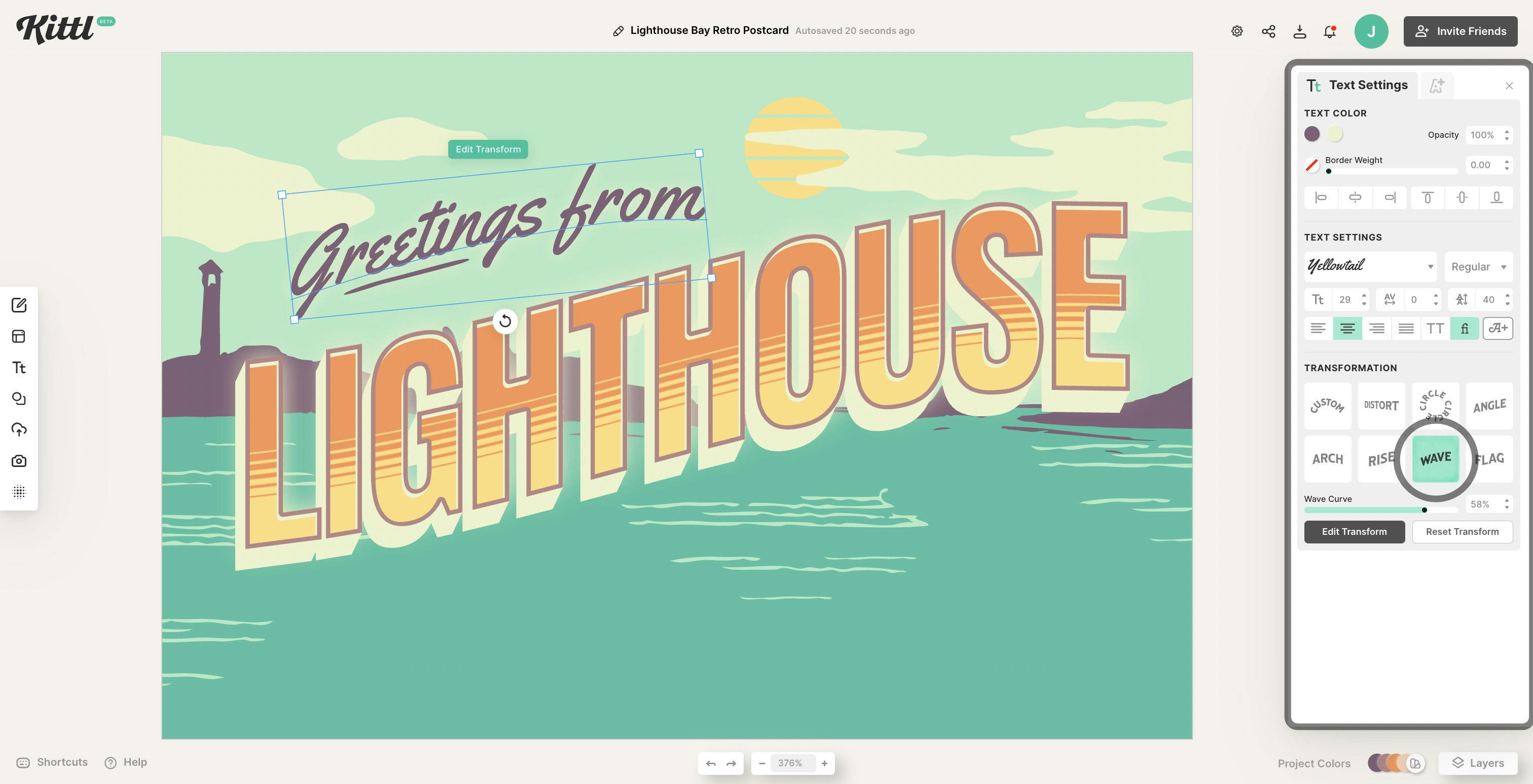 How to create a retro vintage postcard | Kittl