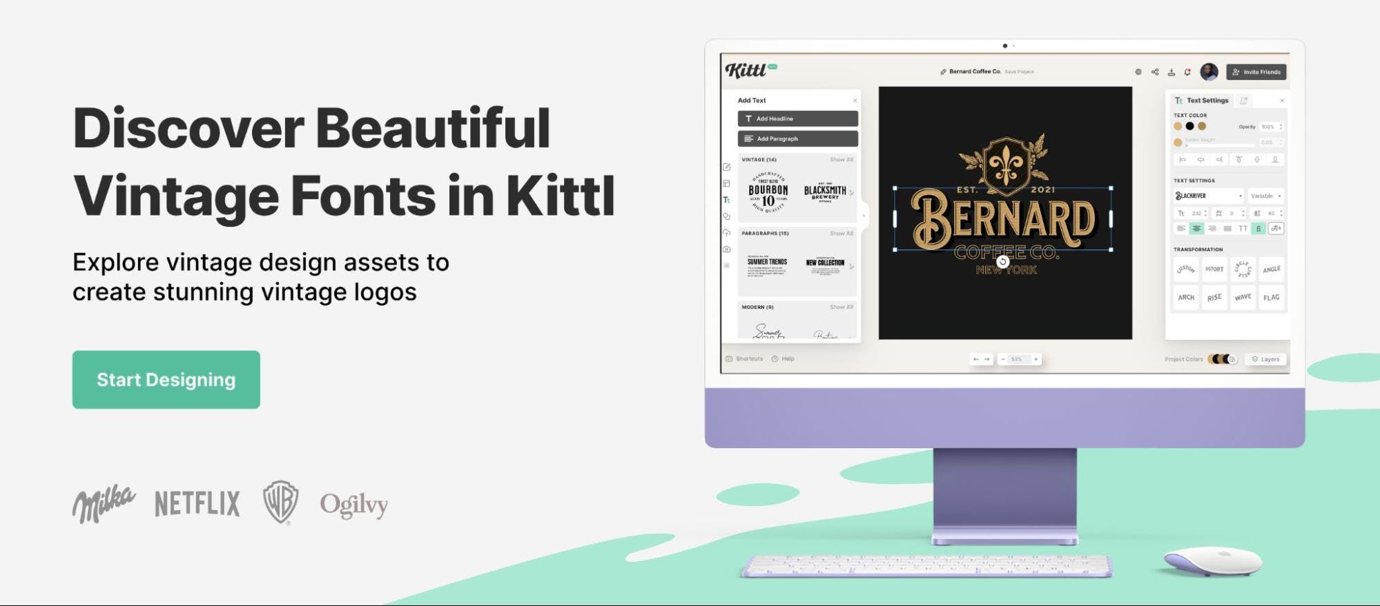 The best vintage fonts logos for your designs - Kittl Blog: Your Ultimate Guide to Graphic Design