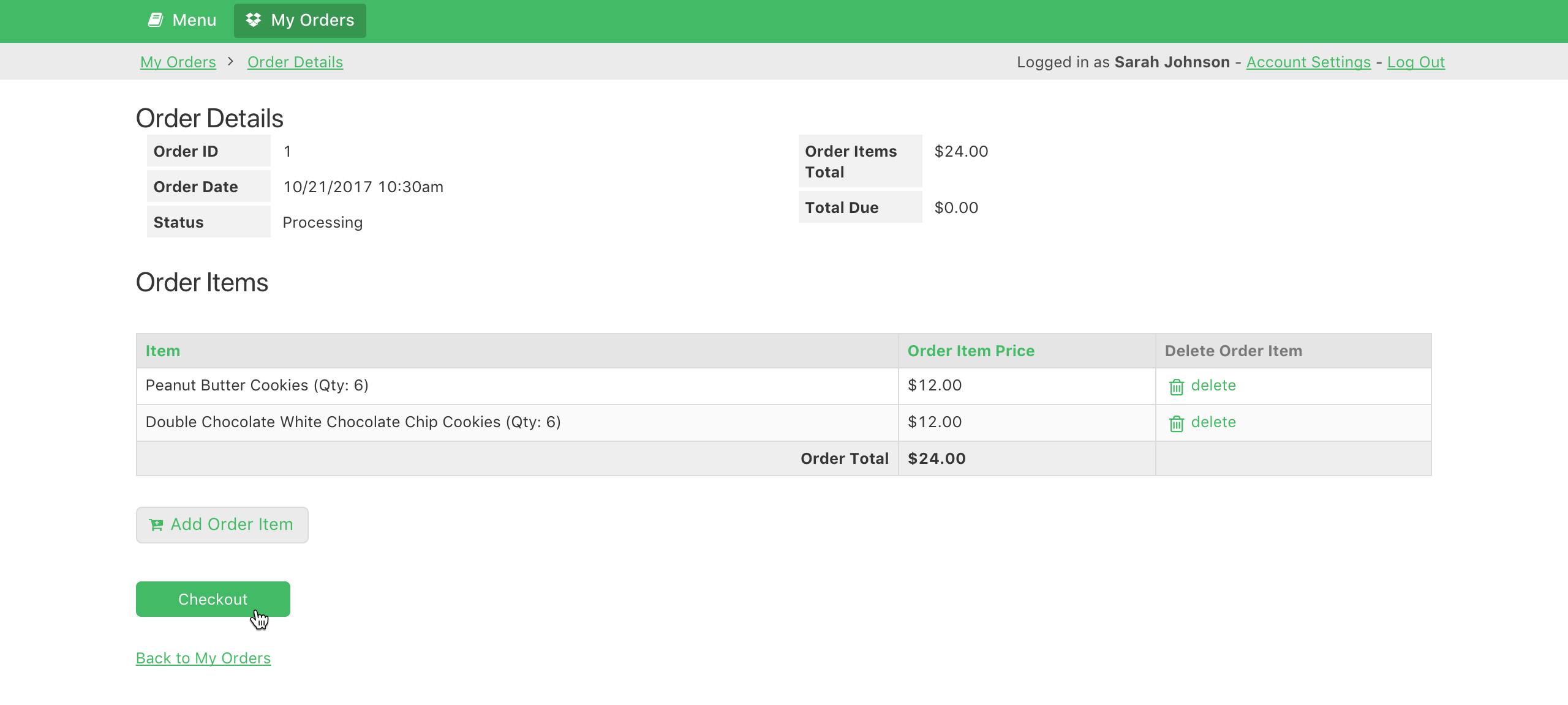 Online database and workflow templates: Bakery Manager