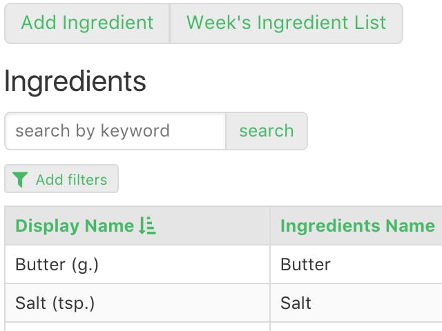 Online database and workflow templates: Bakery Manager