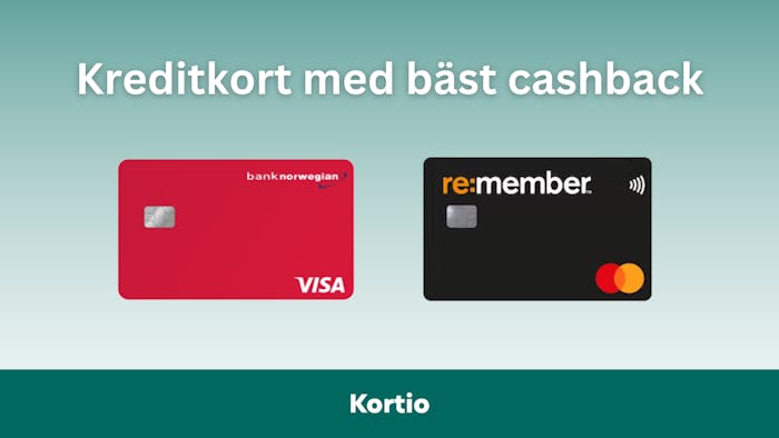 Topplista: Bäst kreditkort med cashback 2024 | Kortio.se
