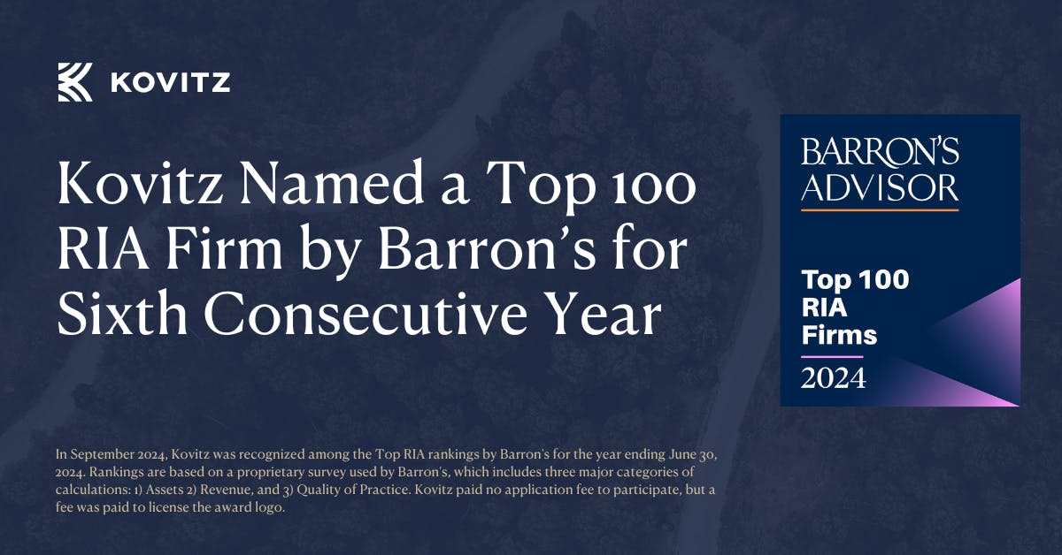 Press | Kovitz Named a Barron's Top 100 RIA for 2024