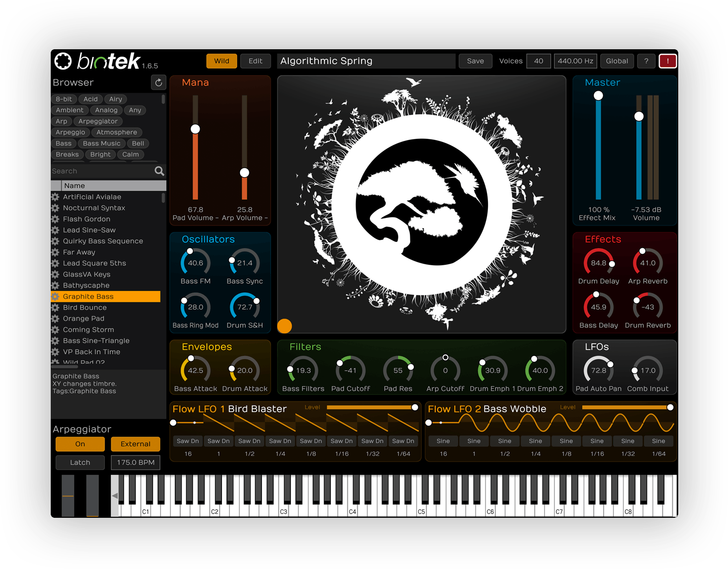 Tracktion BioTek 1 - Organic Synthesizer Plugin | LANDR