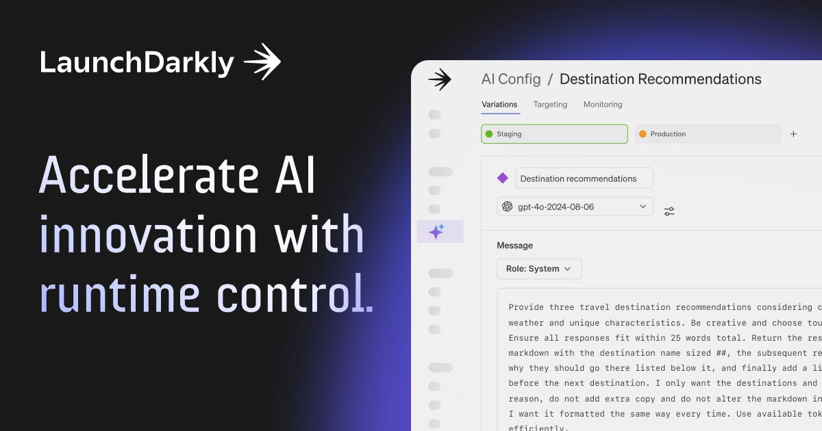 Accelerate AI innovation with runtime control | LaunchDarkly