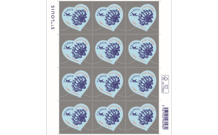 Timbre Cœur Saint-Valentin : la manufacture Saint-Louis à l’honneur ...