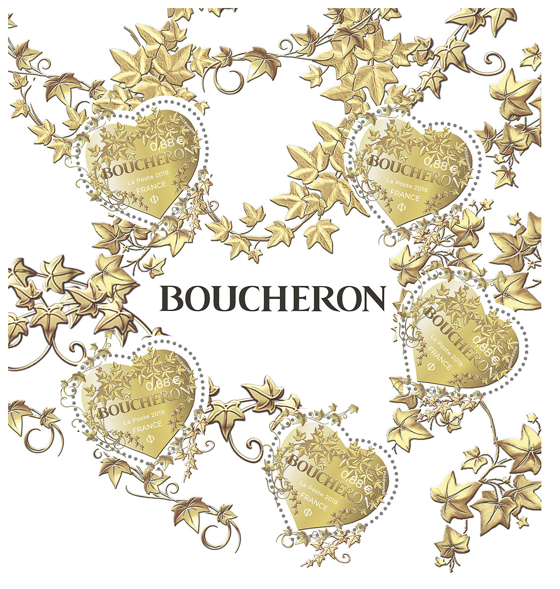 Le timbre Cœur 2019 dessiné par le joaillier Boucheron | La Poste Groupe