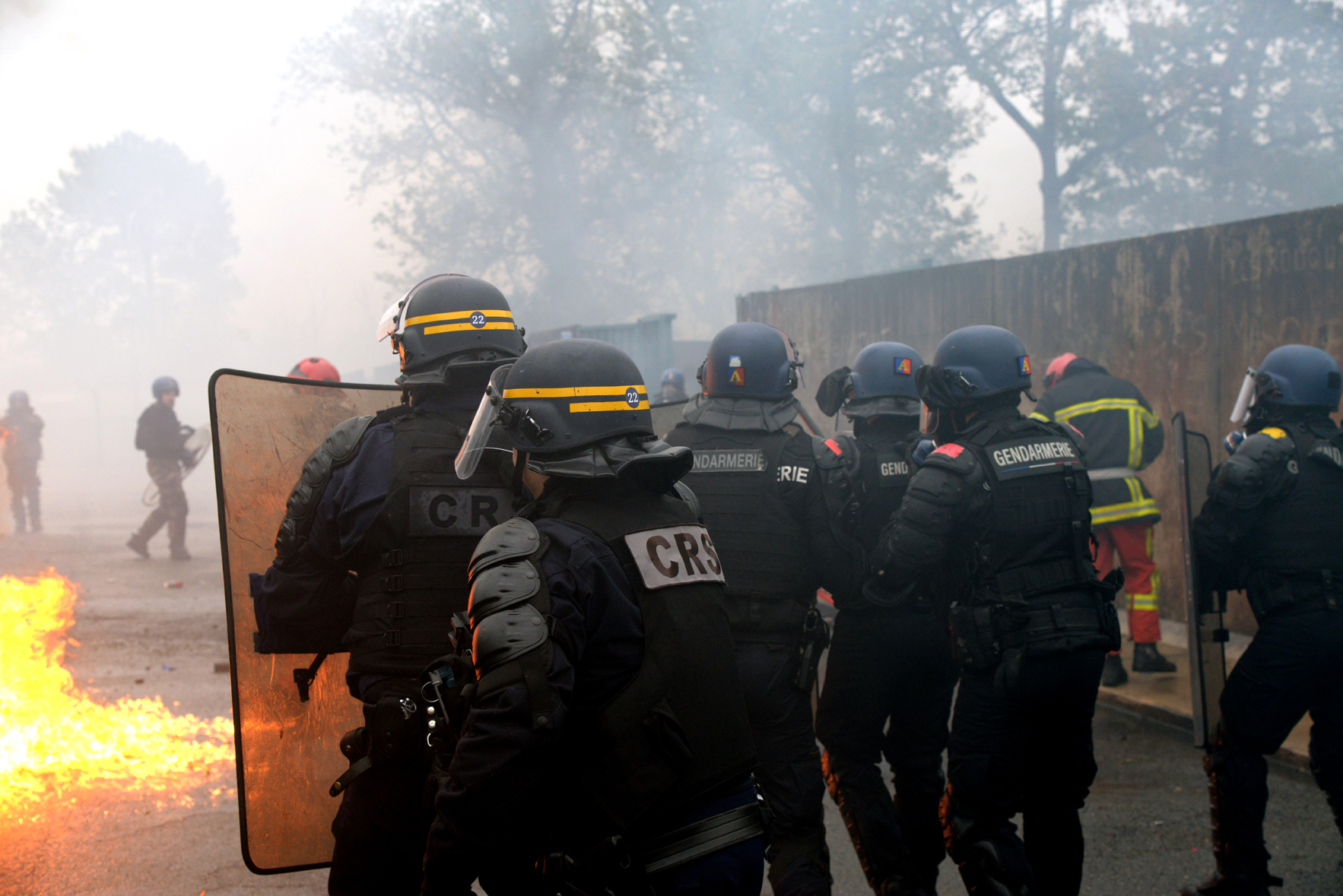 Organisation des cinq CRS à projection rapide