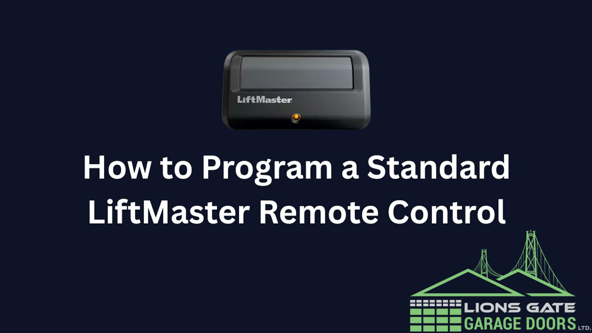 Unlocking Convenience: How to Program a Standard LiftMaster Remote ...