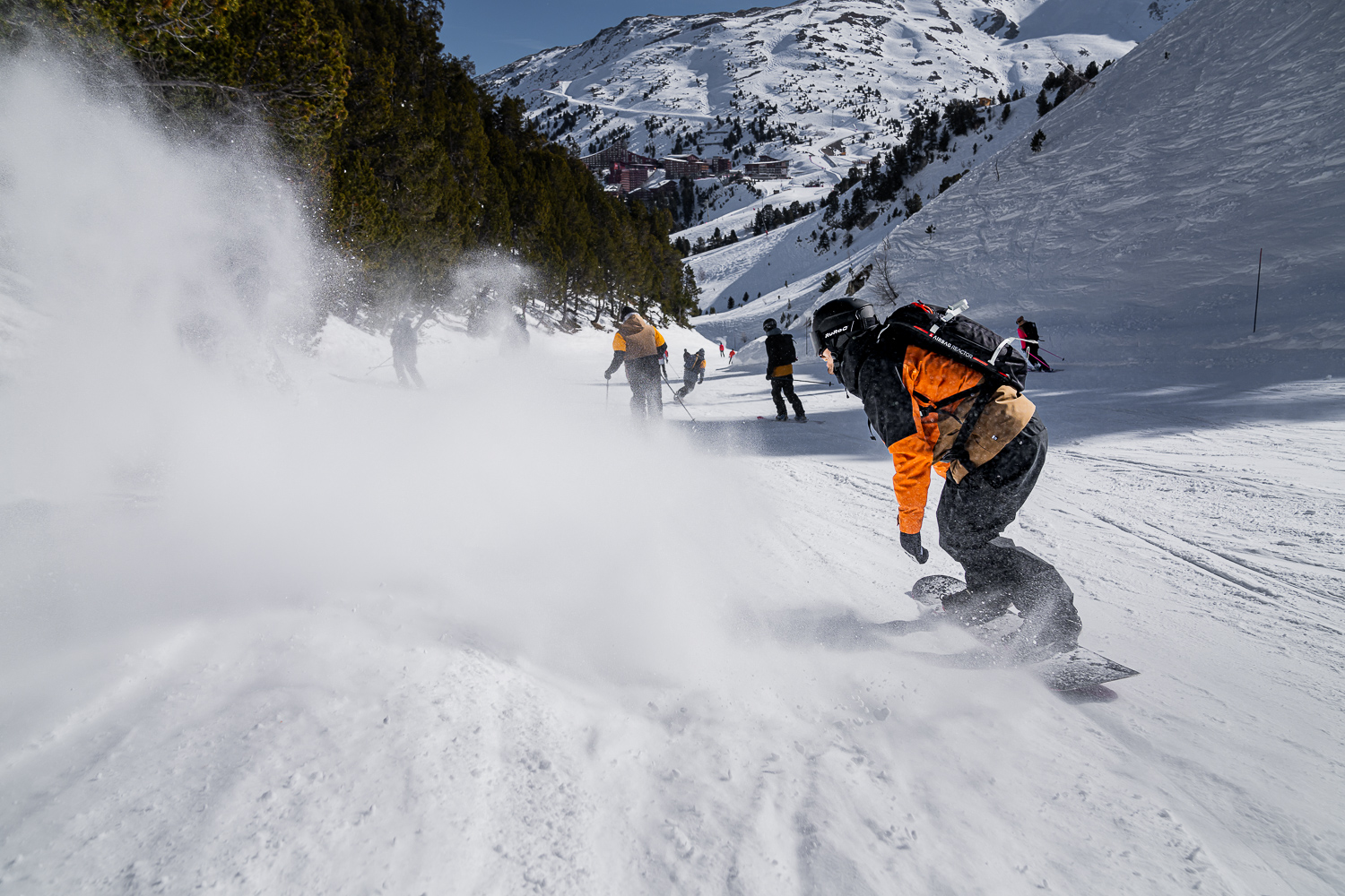 Picture rental service for ski, snowboard and surf outfits.