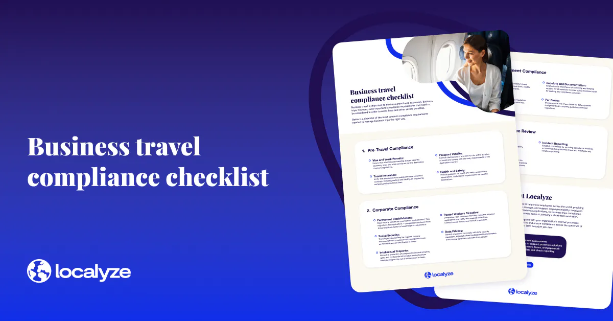 Business travel compliance checklist | Localyze
