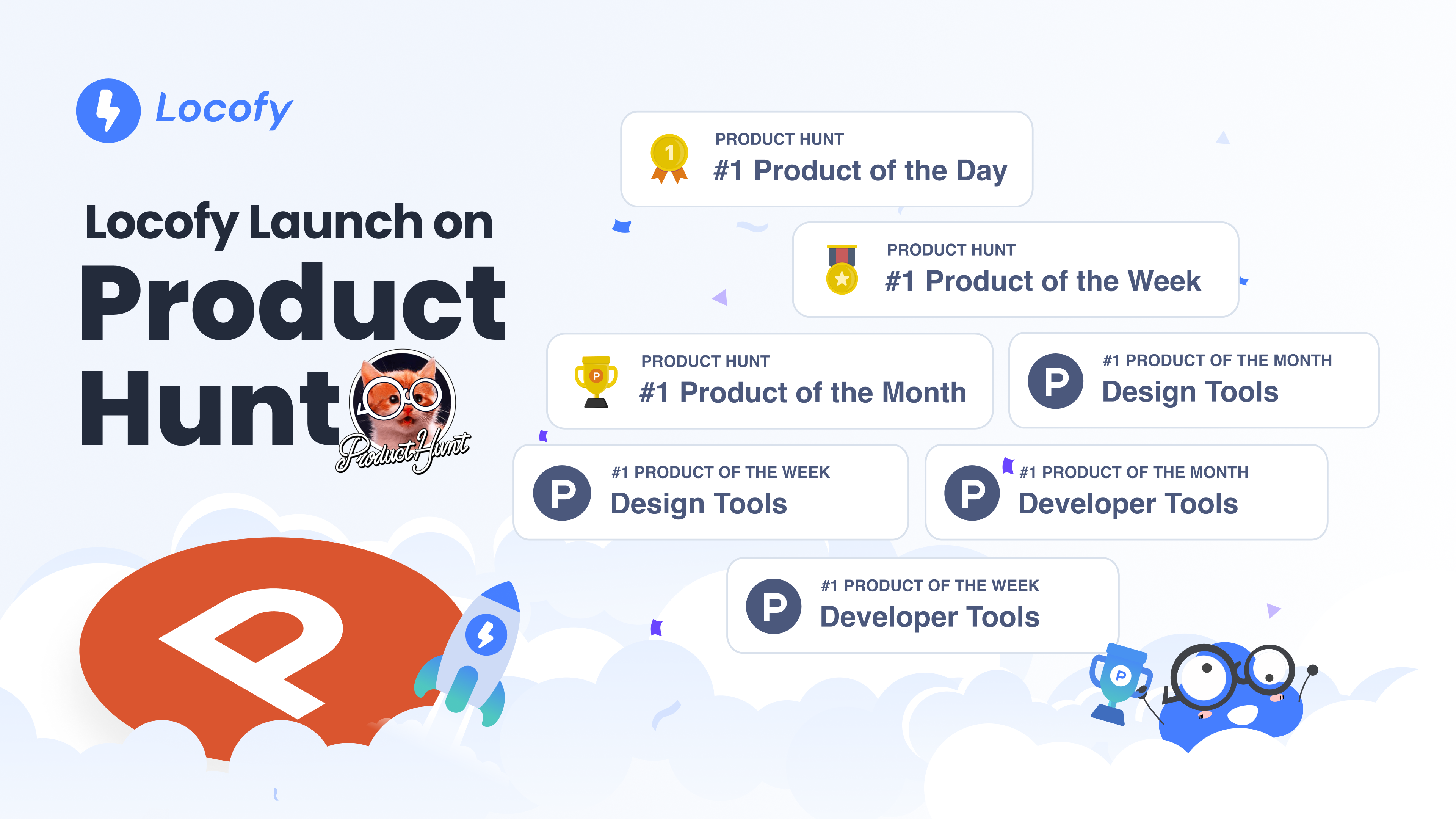 Locofy.ai's Dream Debut on Product Hunt: A Clean Sweep of 7 Top Awards