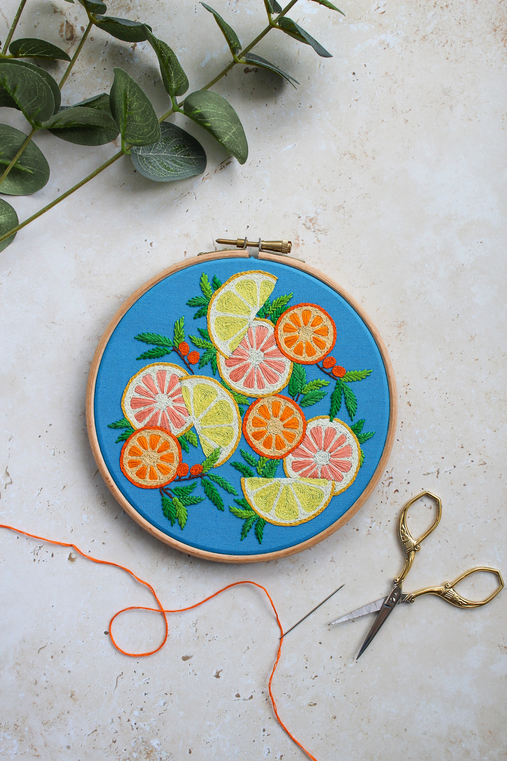 FREE Citrus Fruit Embroidery Pattern | LoveCrafts