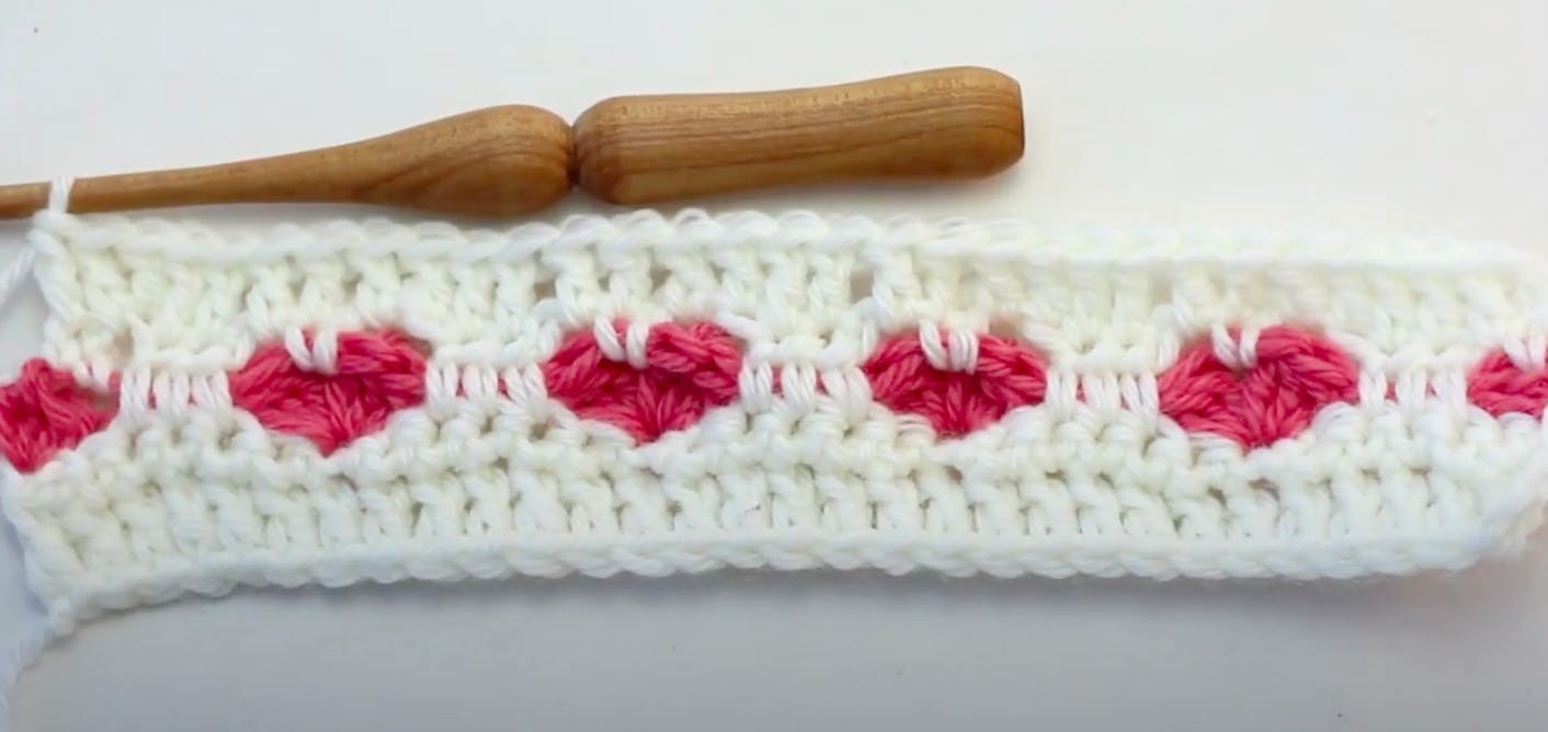 Learn how to crochet the heart stitch | LoveCrafts