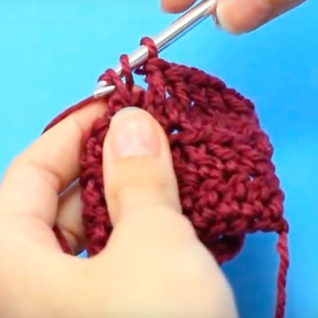 How to front post treble stitch (fptr) | LoveCrafts