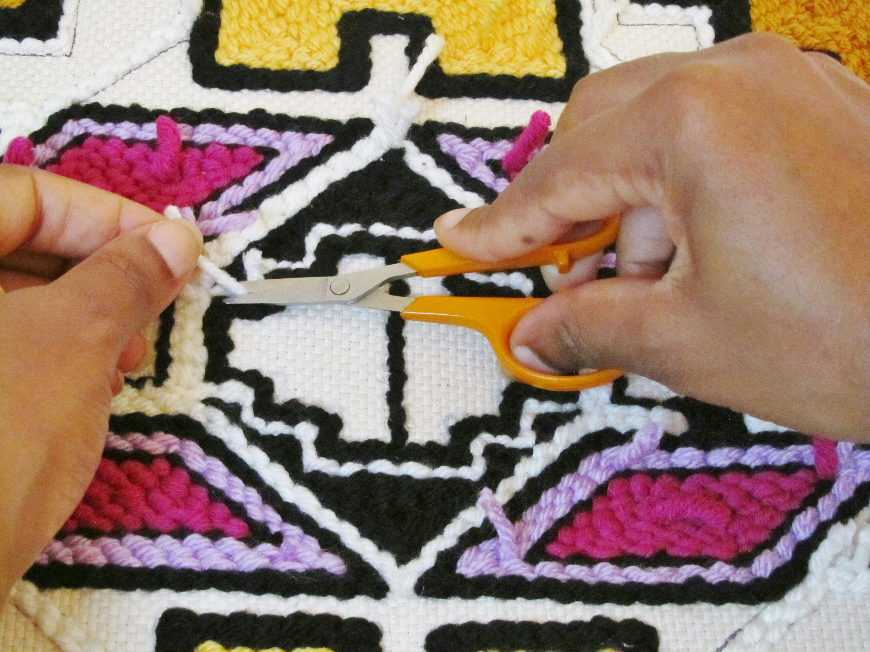 Geometric punch needle pattern tutorial | LoveCrafts