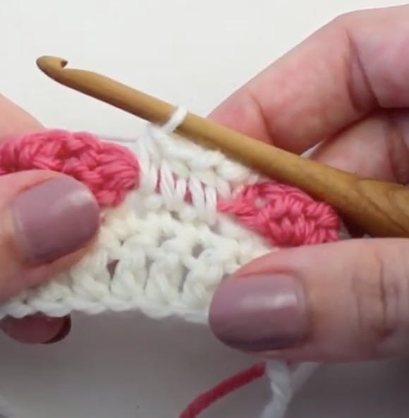 Learn how to crochet the heart stitch | LoveCrafts
