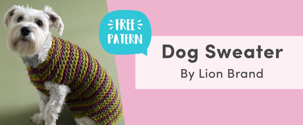 Your Free Dog Sweater Pattern | LoveCrafts