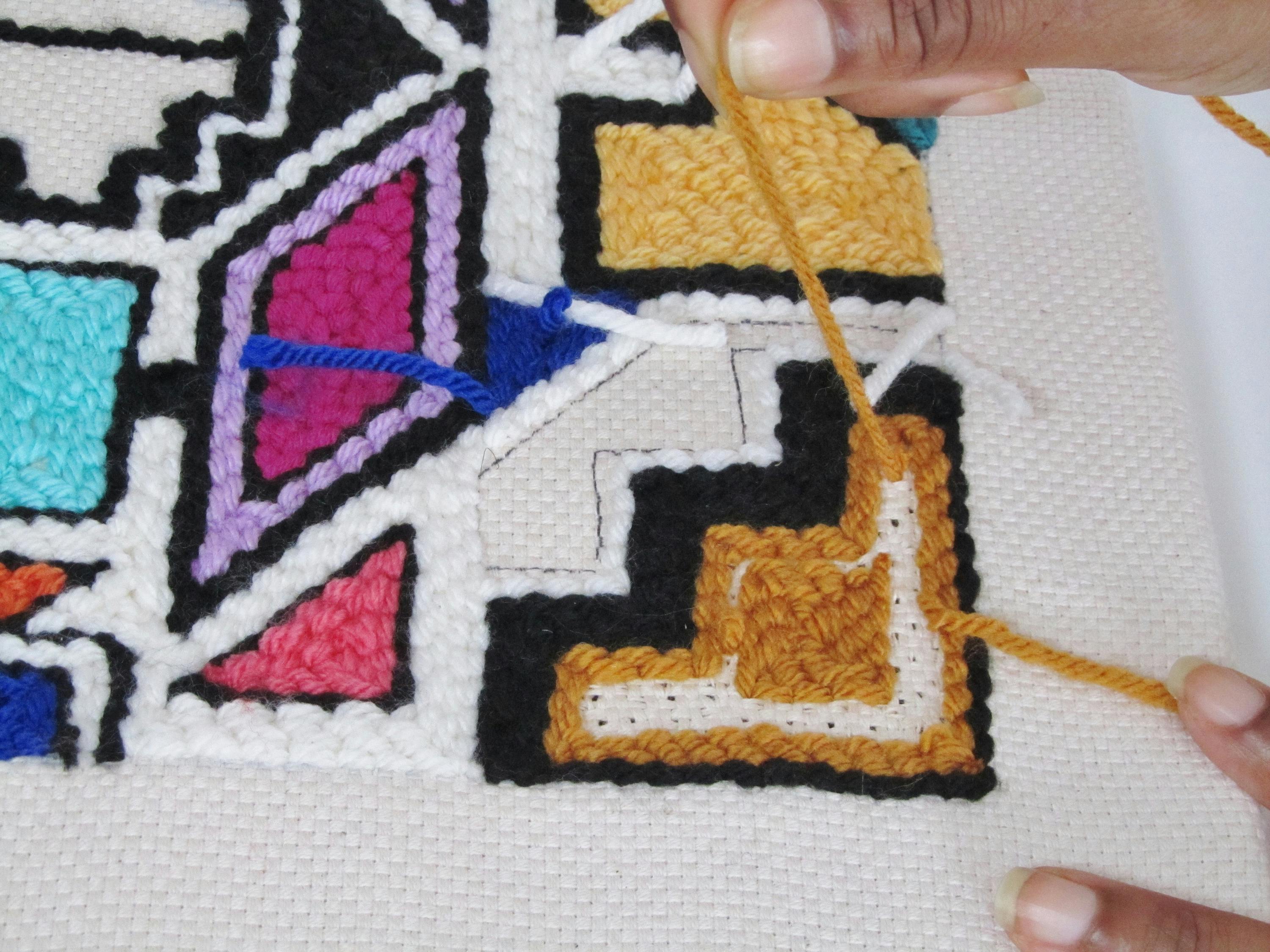 Geometric punch needle pattern tutorial | LoveCrafts