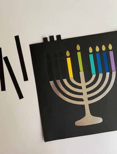 Paper menorah tutorial for Hanukkah | LoveCrafts