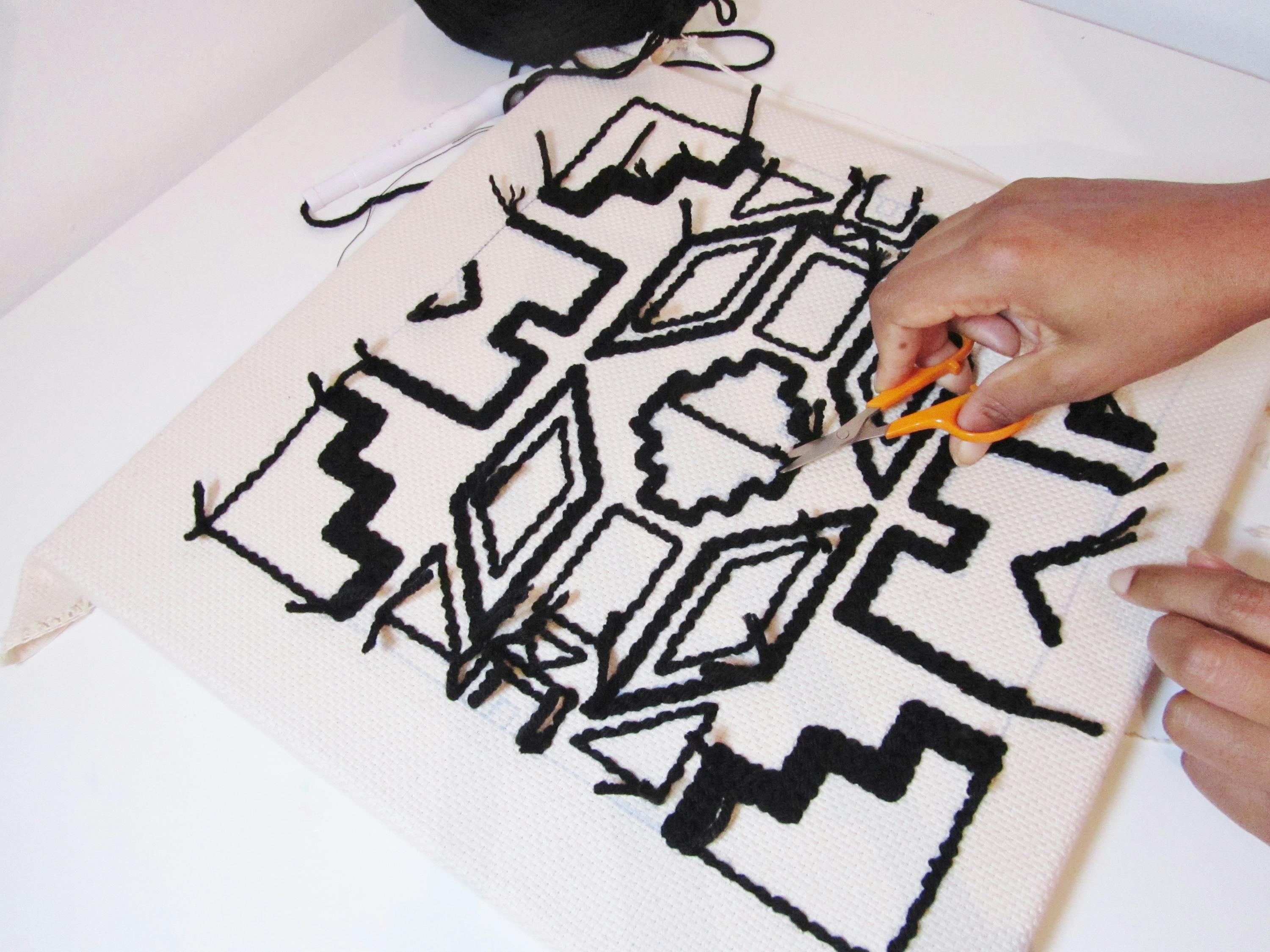 Geometric punch needle pattern tutorial | LoveCrafts