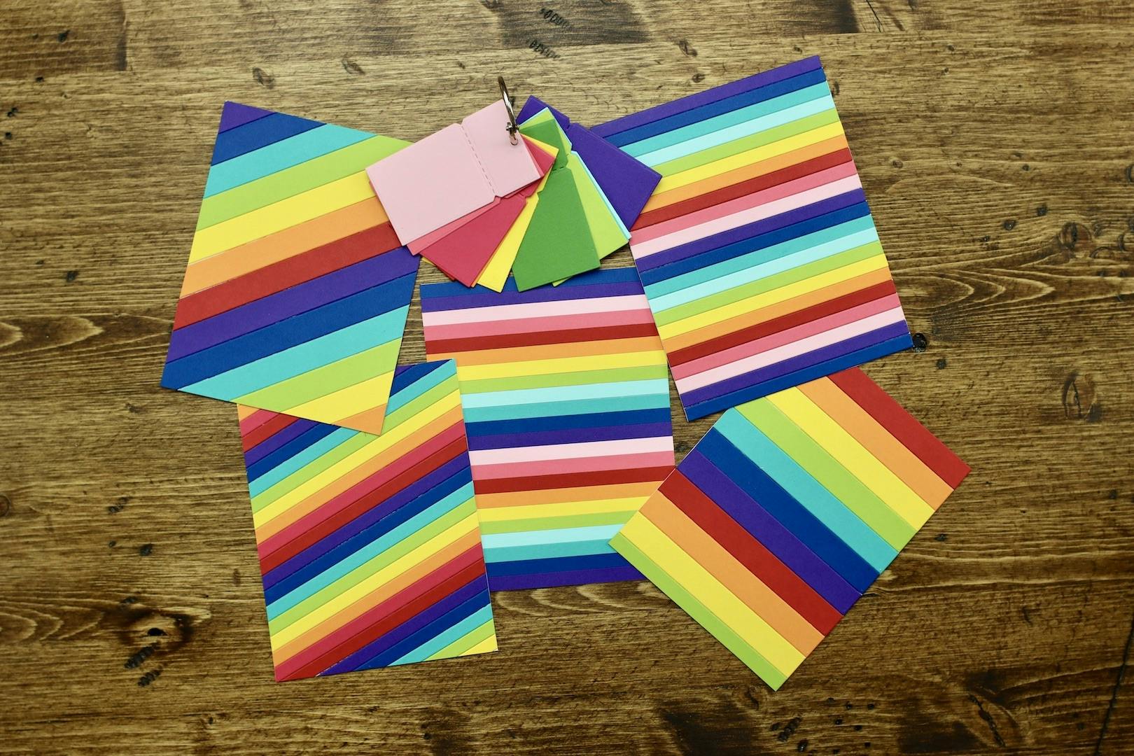 Three ways to create awesome rainbow elements with cardstock | LoveCrafts