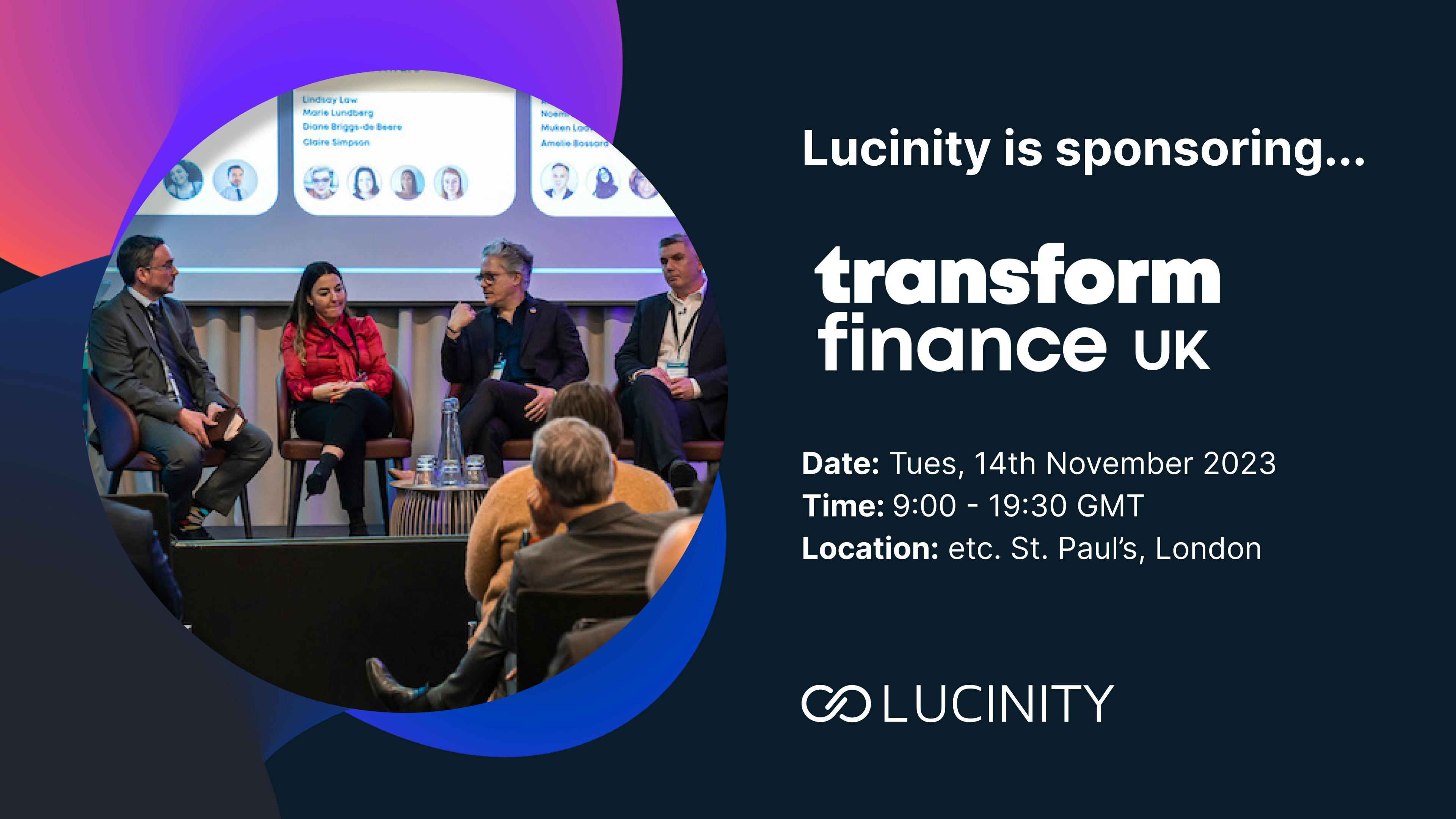 Lucinity is sponsoring Transform Finance UK - Transform FinCrime ...