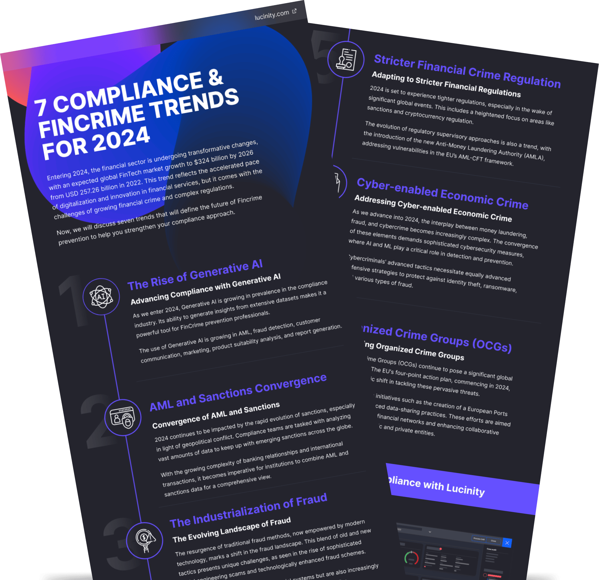 Download Infographic: 7 Compliance and FinCrime Trends for 2024 - Lucinity