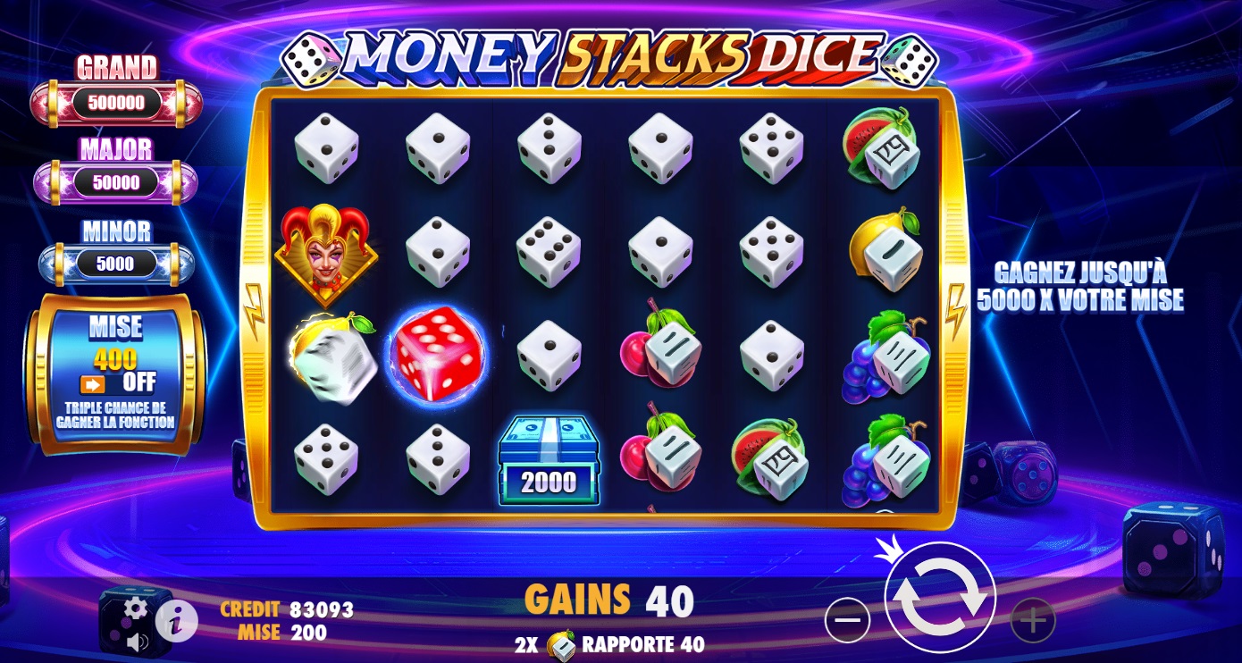 Collecte le Cash sur Pragmatic Play Money Stacks Dice | Lucky Games