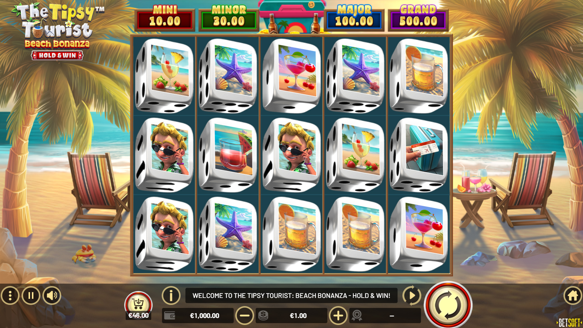 The Tipsy Tourist Beach Bonanza Hold & Win from Betsoft | Lucky Games
