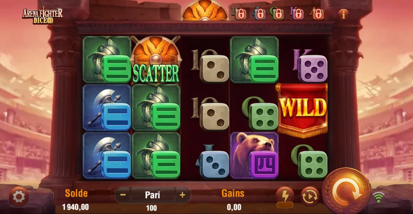 Arena Fighter Dice : Un combat épique vous attend | Lucky Games