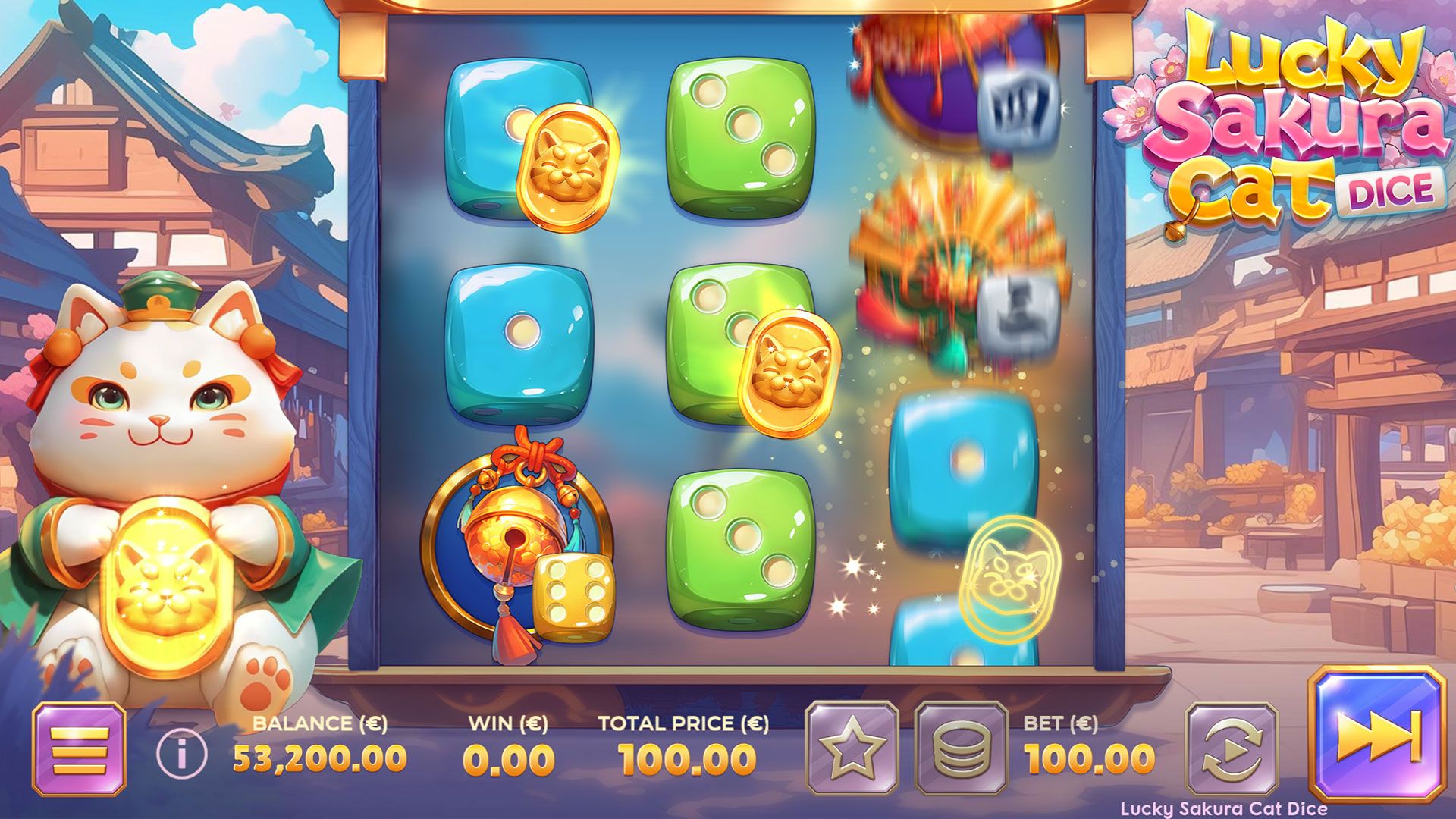 Springtime sweetness with Lucky Sakura Cat Dice | Lucky Games