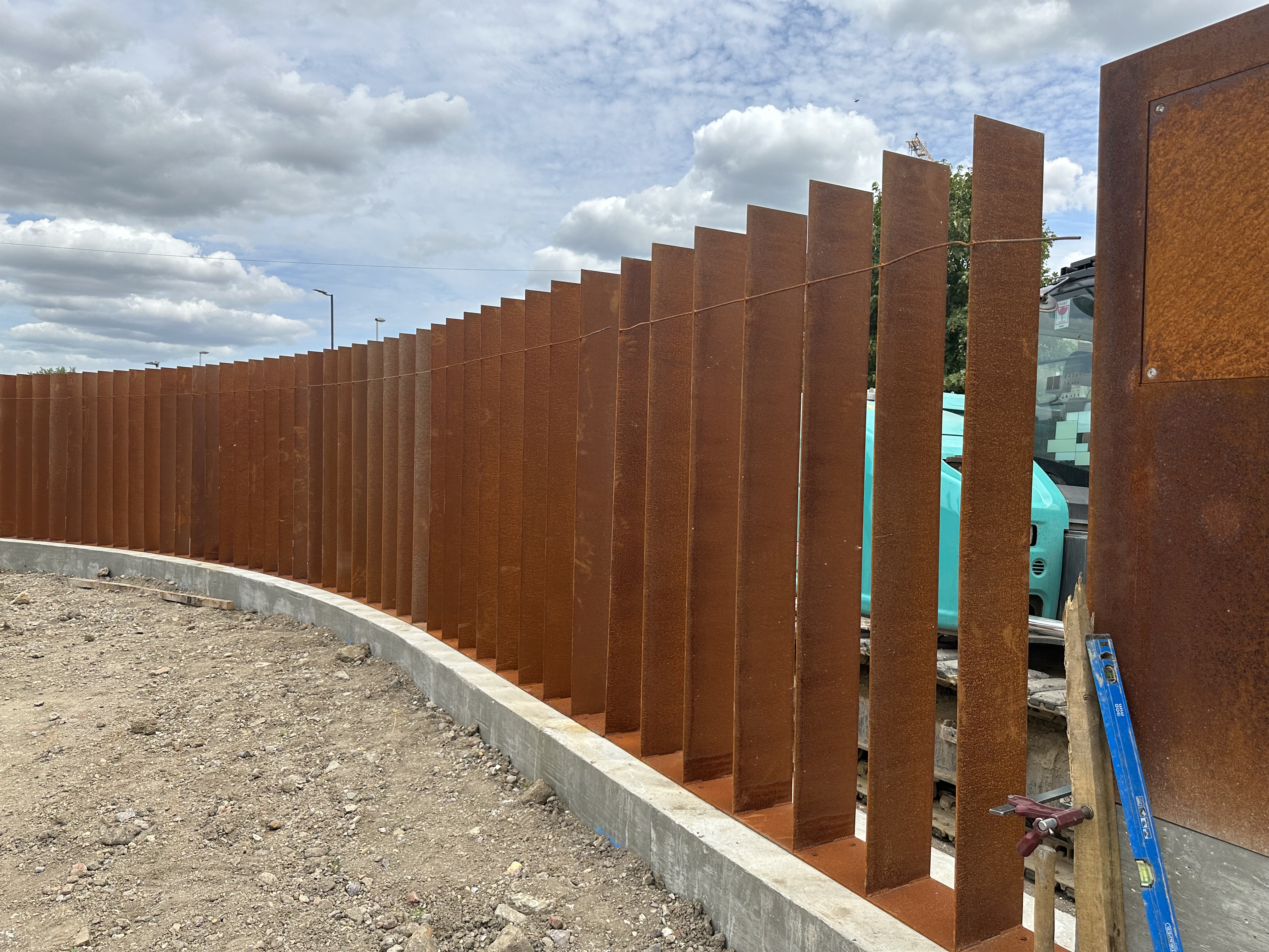 Striking Corten Steel entrance sign installed at Eventide Park ...