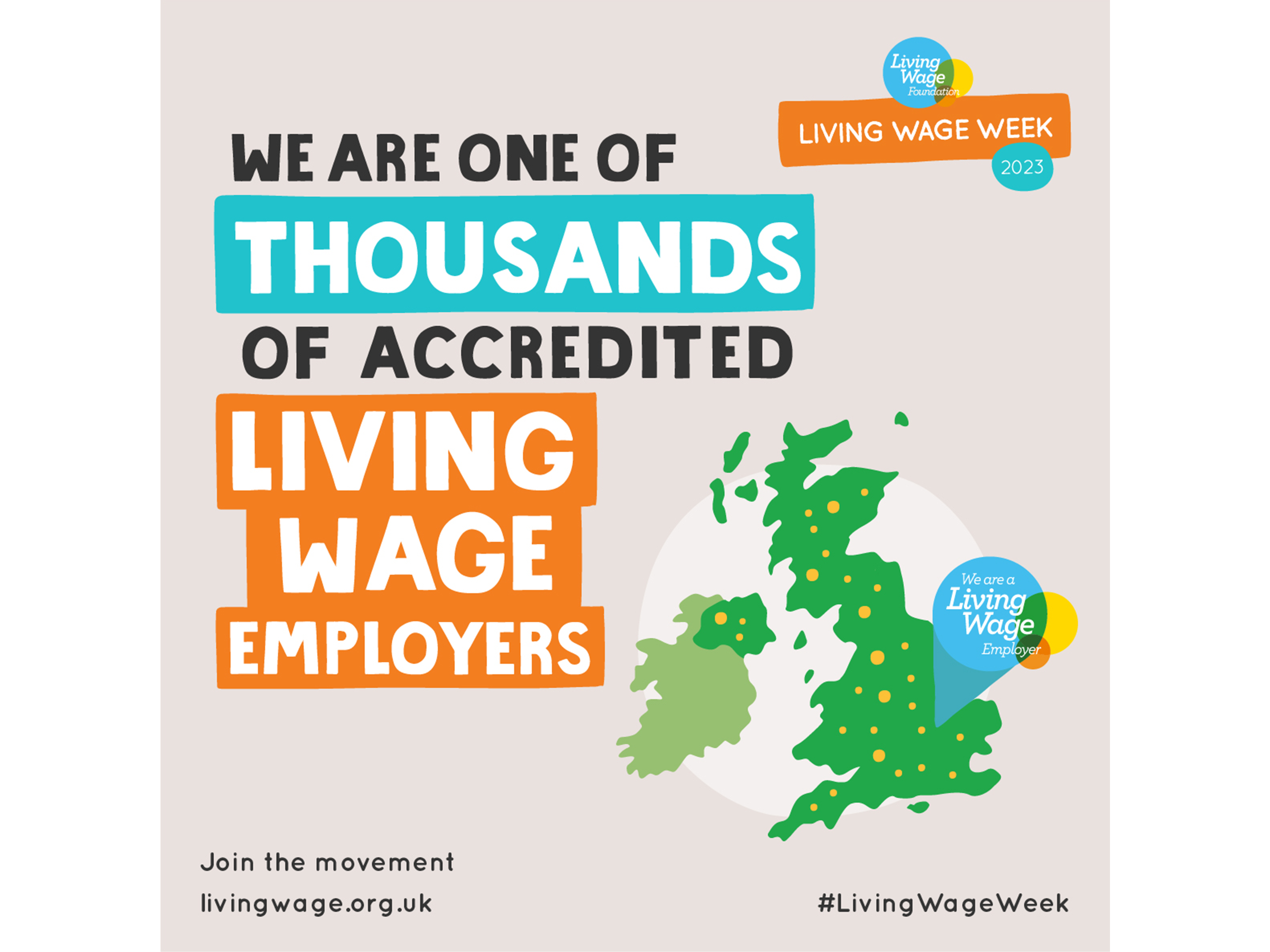 Everyone deserves a wage they can live on! We’re proud to be accredited ...