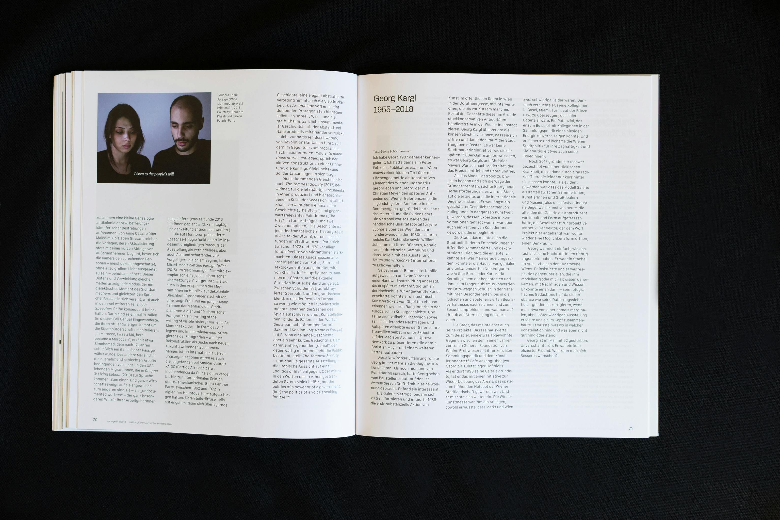 springerin - an austrian magazine for art, culture and books | Luisa ...