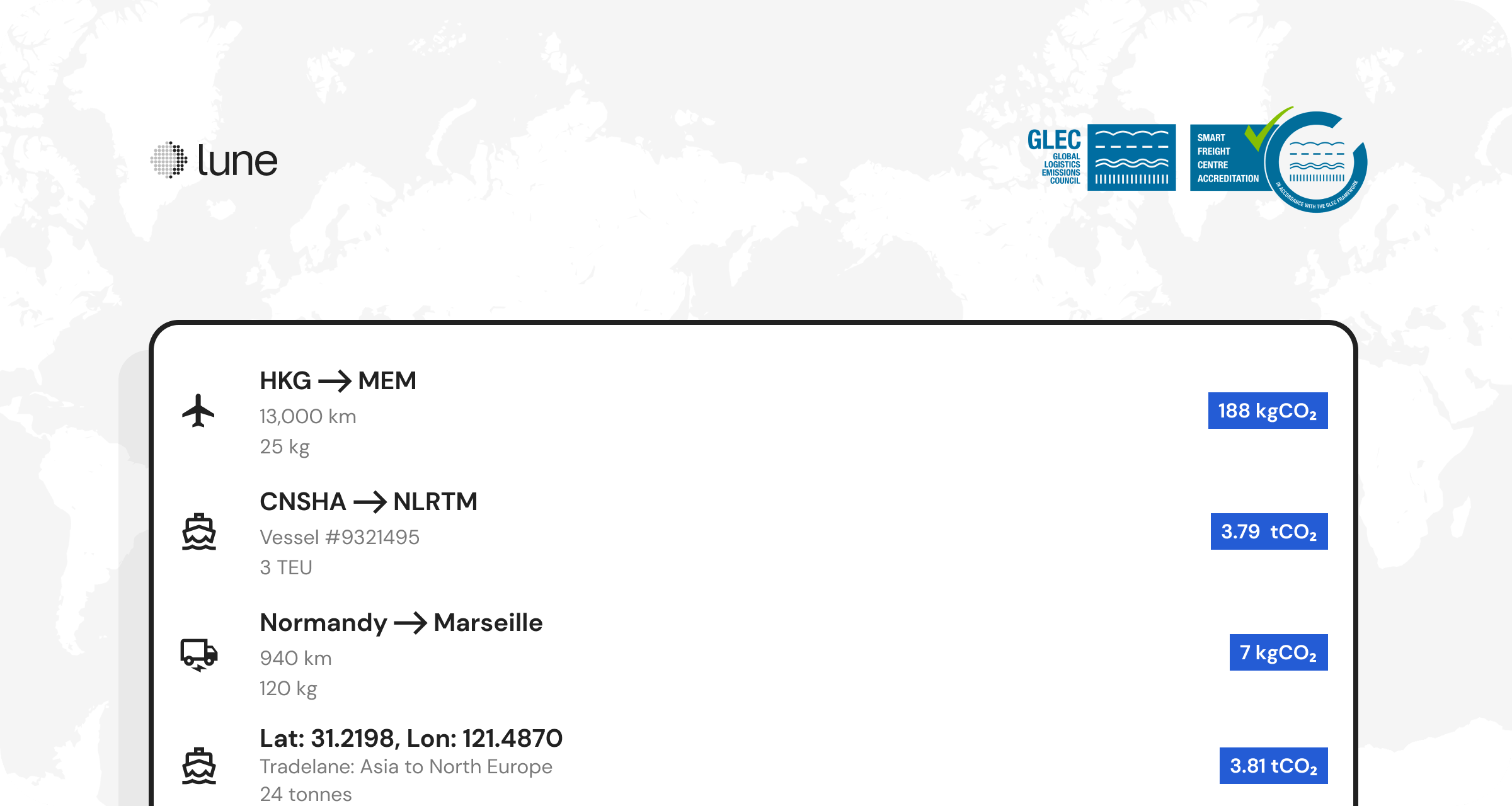 Lune’s logistics emissions calculations accredited by Smart Freight ...