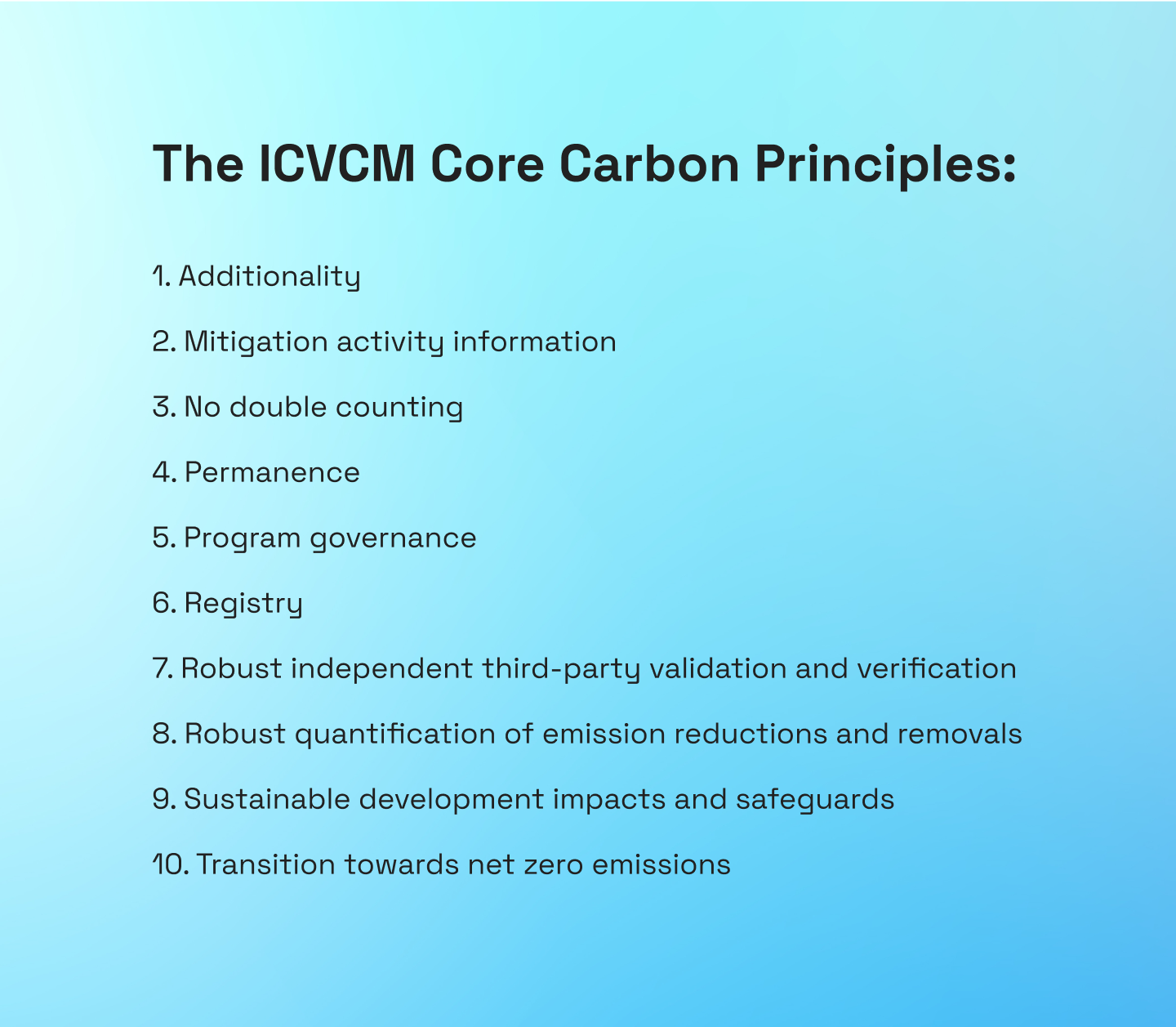 Improving the integrity of the voluntary carbon market: the ICVCM and ...