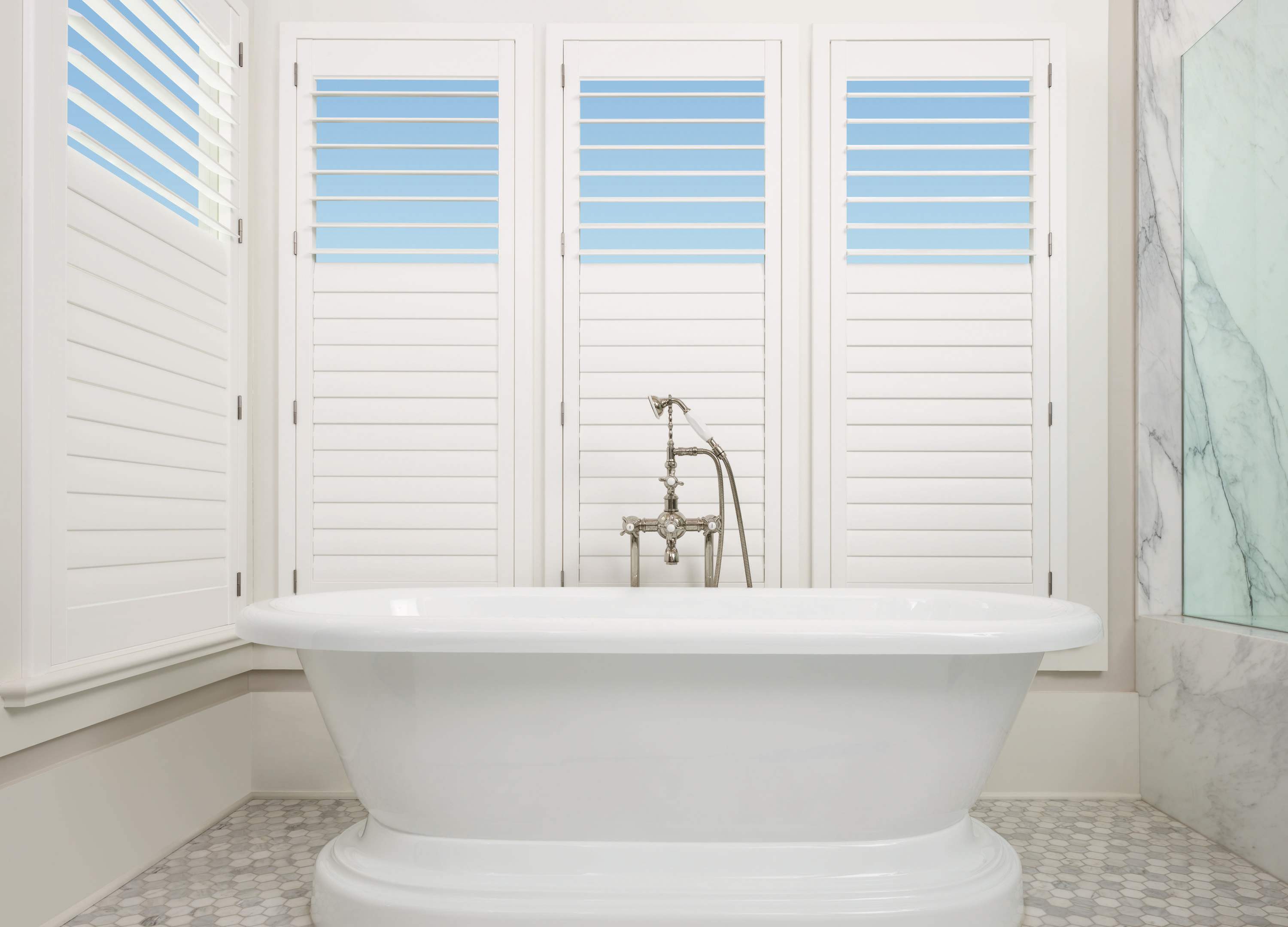 Bathroom Shutters - Water-Resistant, High-End Style | Luxaflex®