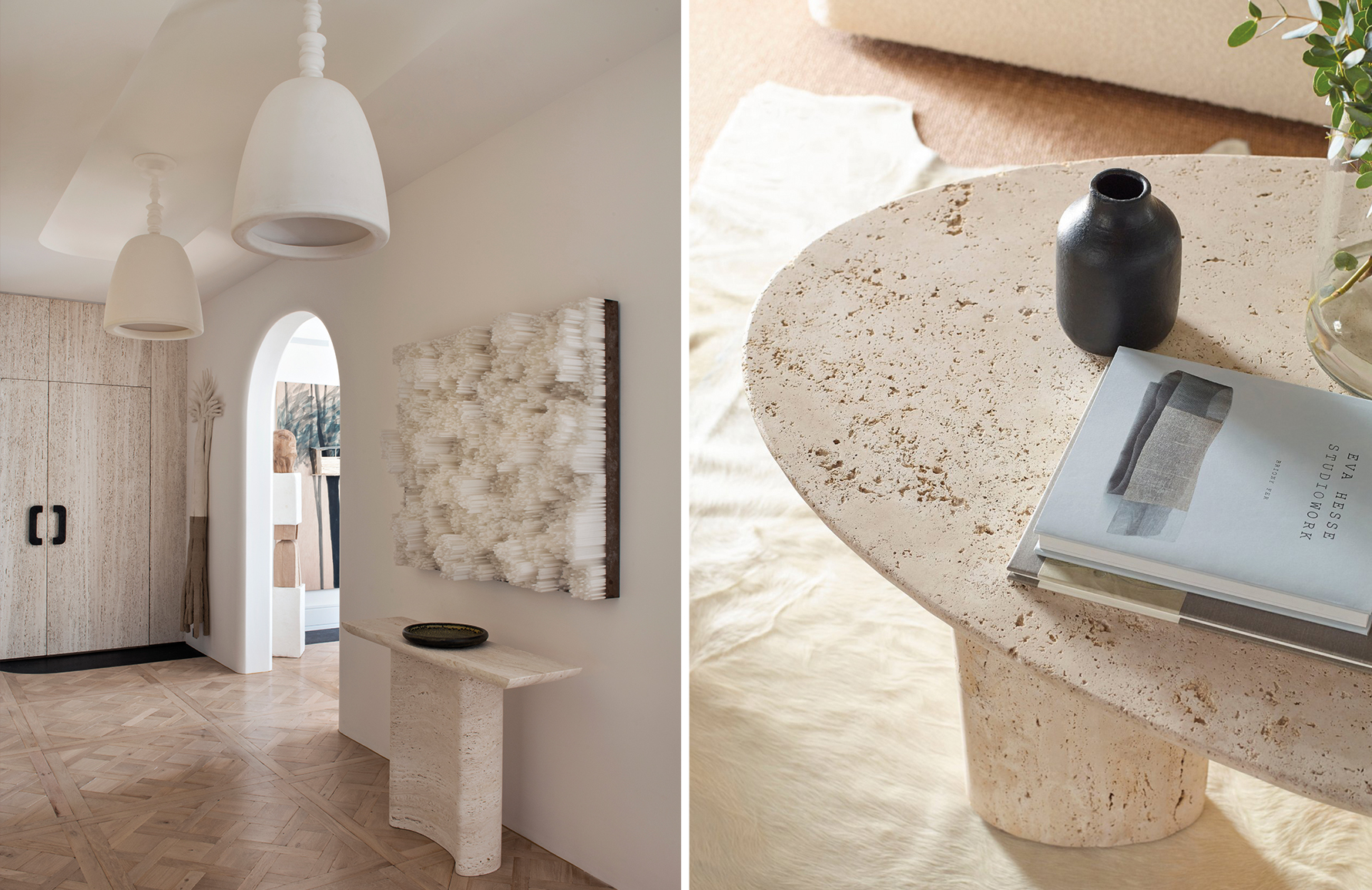 Shop travertine furniture online at LuxDeco.com