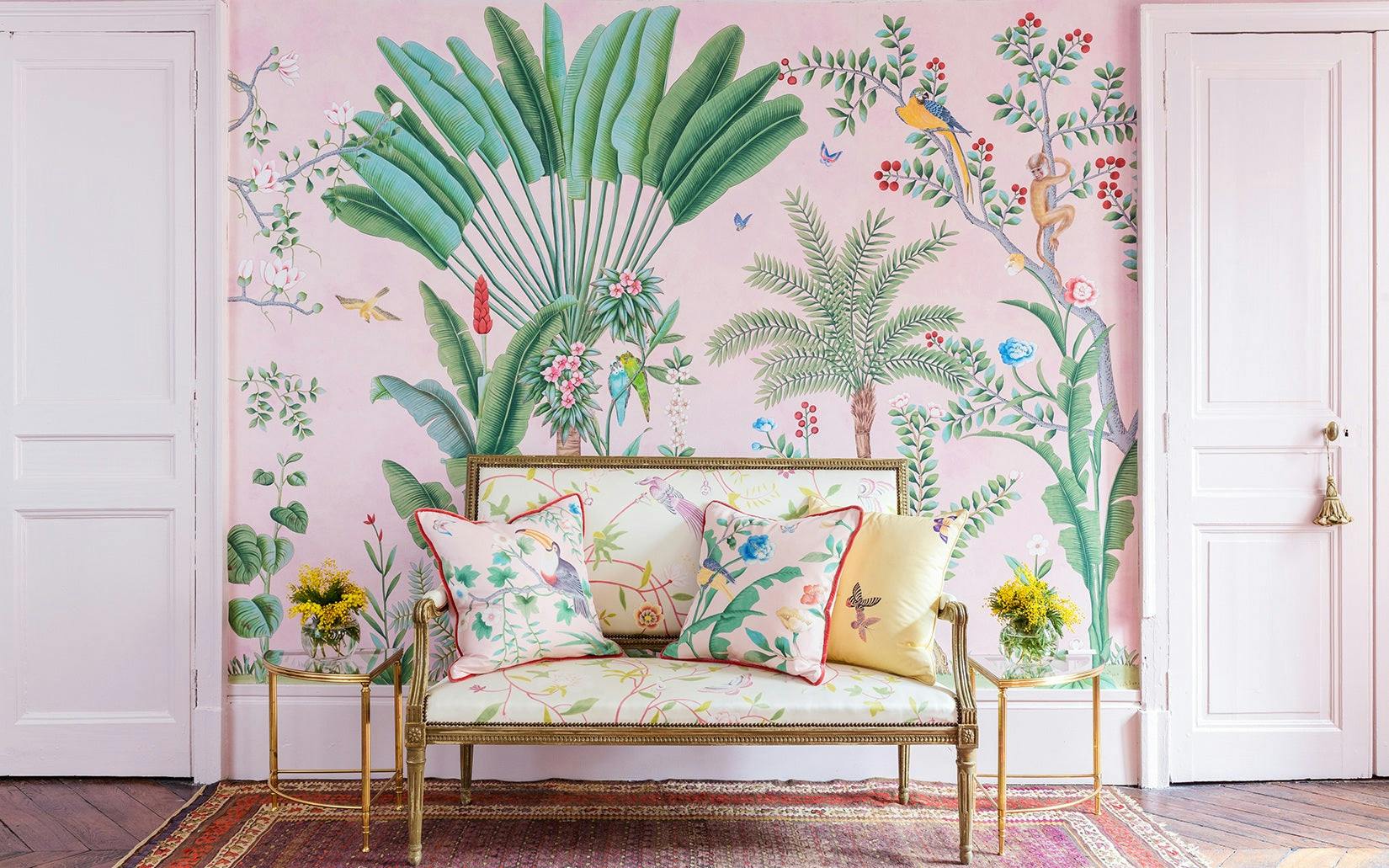 tropical print wallpaper ideas