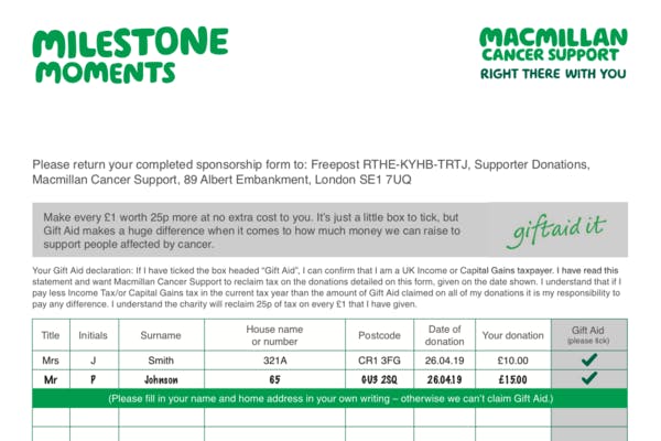 Macmillan Sponsor Form Printable - Printable Forms Free Online