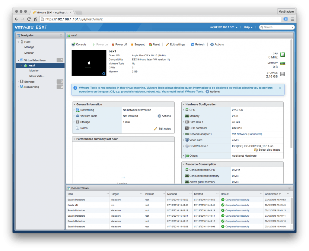 Bug Fix Deploying Osx Vms To A Single Esxi Host Via Embedded Host Client Macstadium Blog