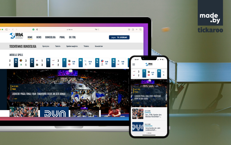 Tischtennis Bundesliga jetzt in neuem Design | made.by Tickaroo