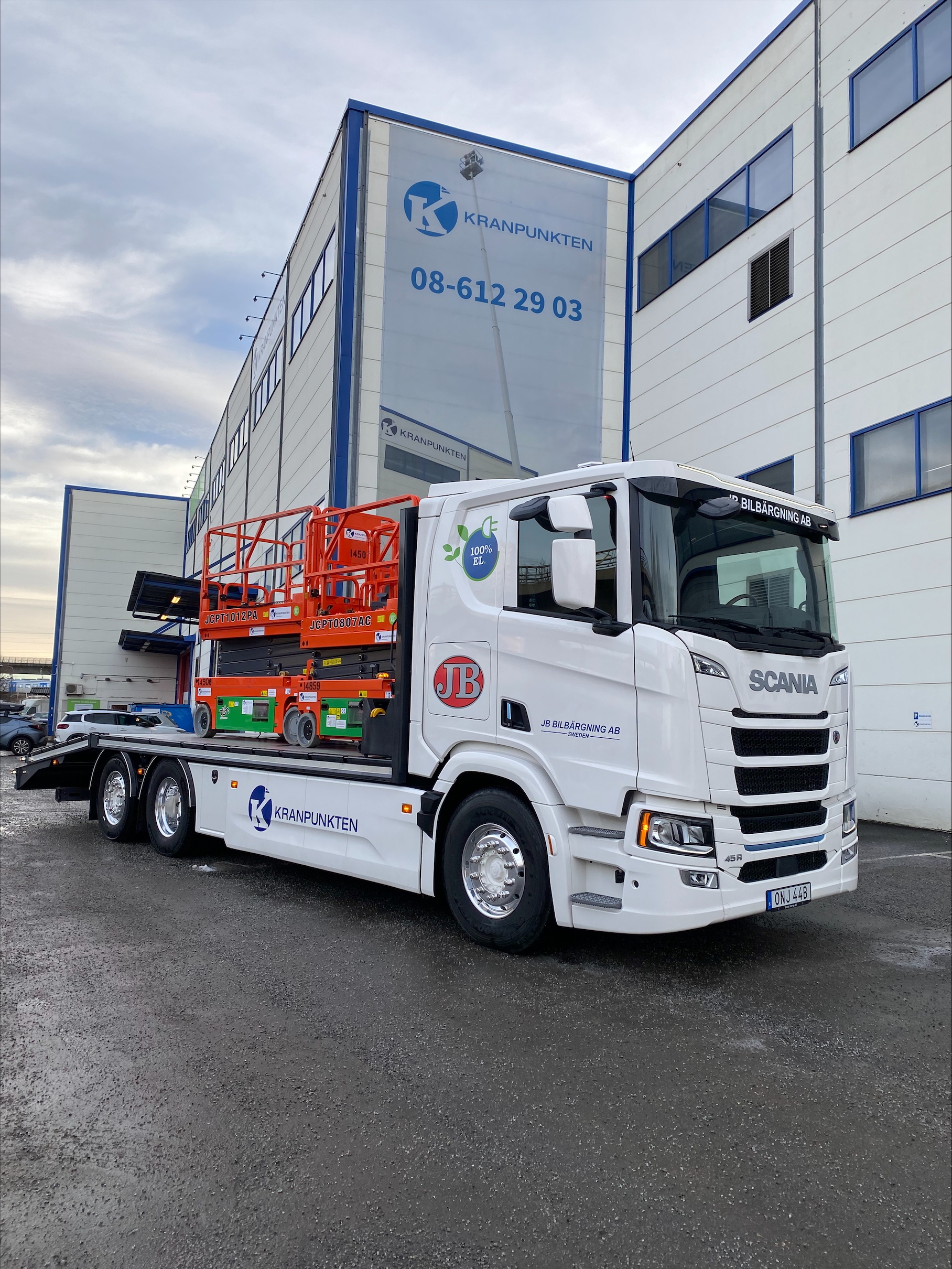 Kranpunkten har nått mål om utsläppsfria maskintransporter