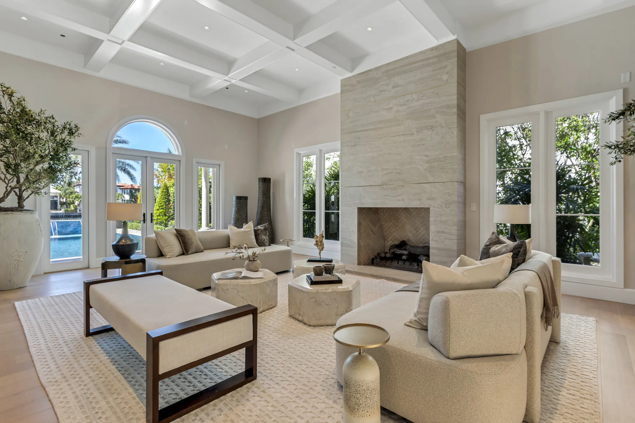 Montecito-style waterfront estate in Boca Raton with Mediterranean ...