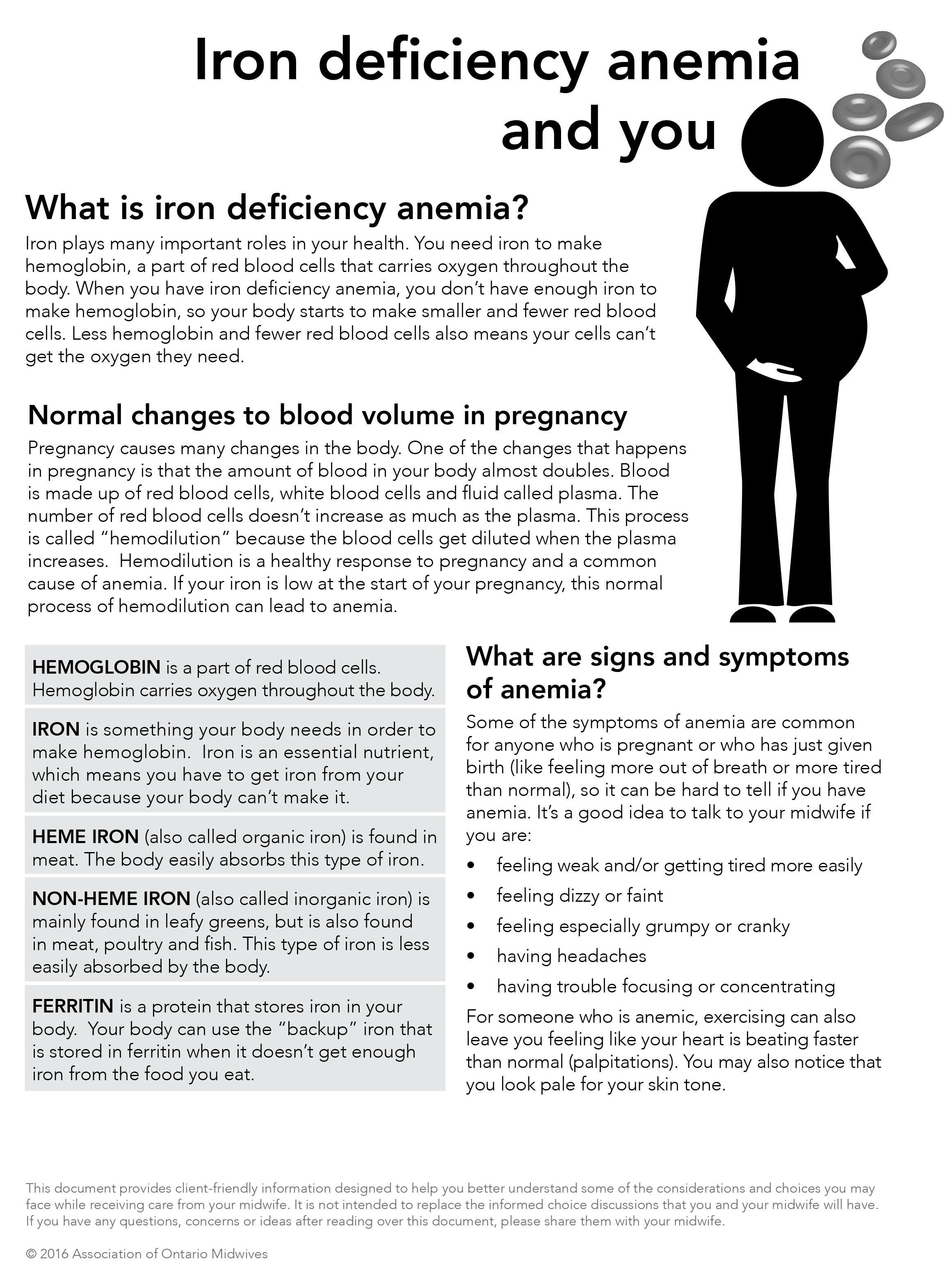 Having a Baby - Anemia and Iron Supplements